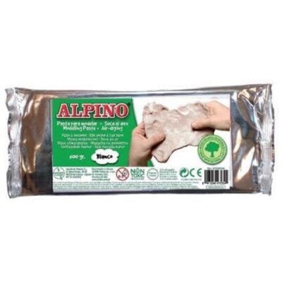 Ore džiūstantis baltasis molis darbeliams 250 g.